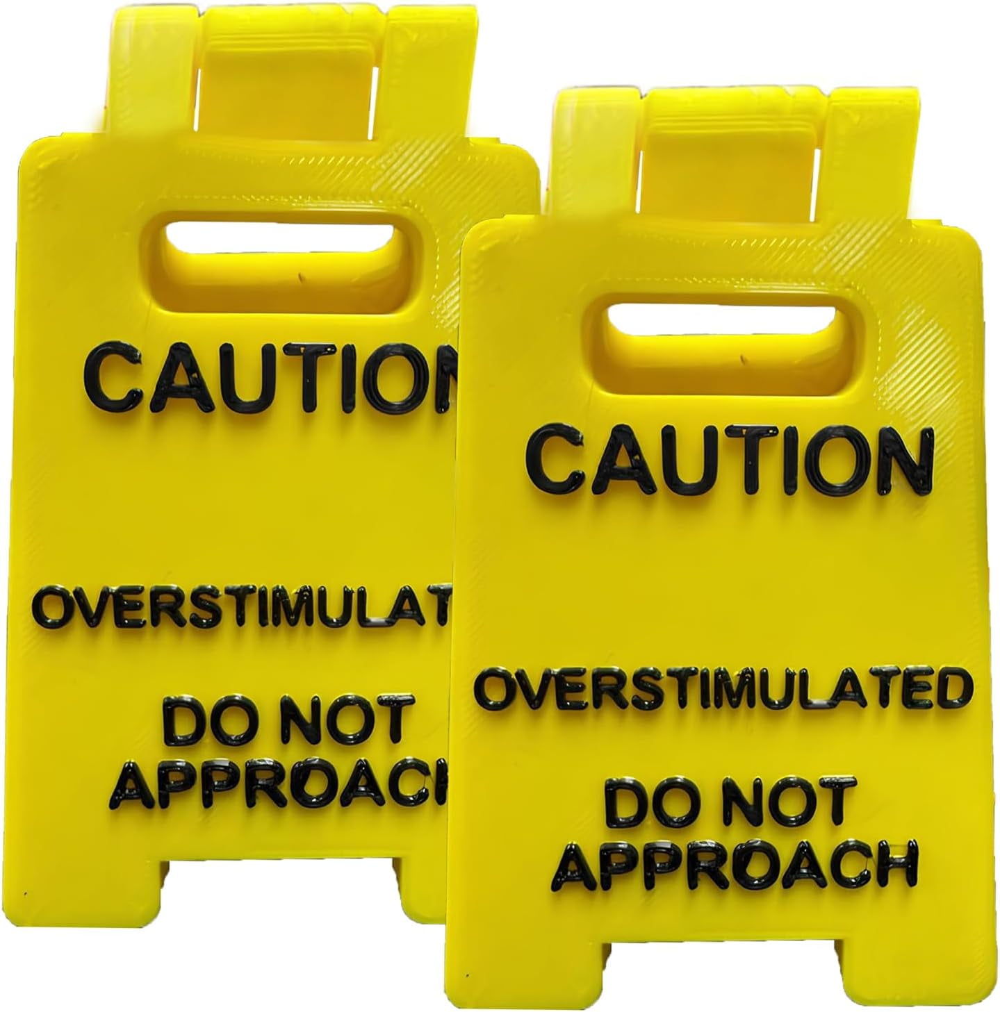 Caution: Overstimulated Sign For Table, Humor Gag Warning Sign, Funny ...