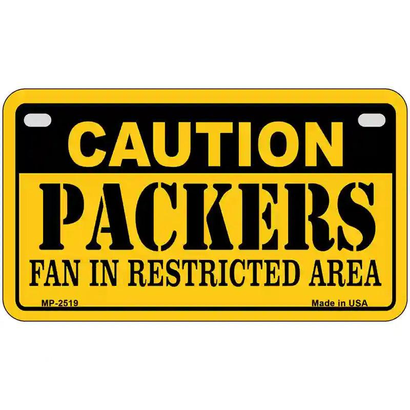 Caution Packers Metal Novelty License Plate 7" x 4" Motorcycle ...