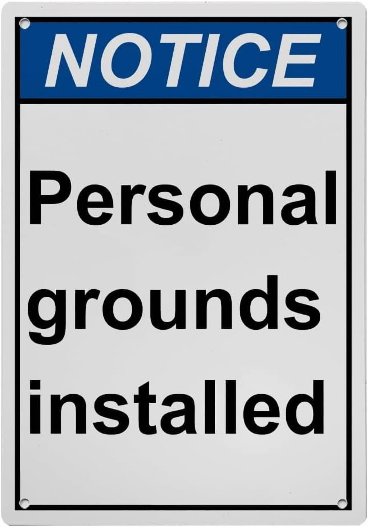 Caution Personal Grounds Installed Sign, Industrial ESD Static Sign 8 ...
