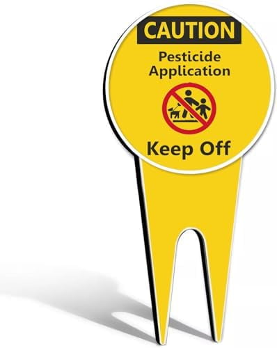 Caution - Pesticide Application, Keep Off Sign Art Minimalist Style,for ...