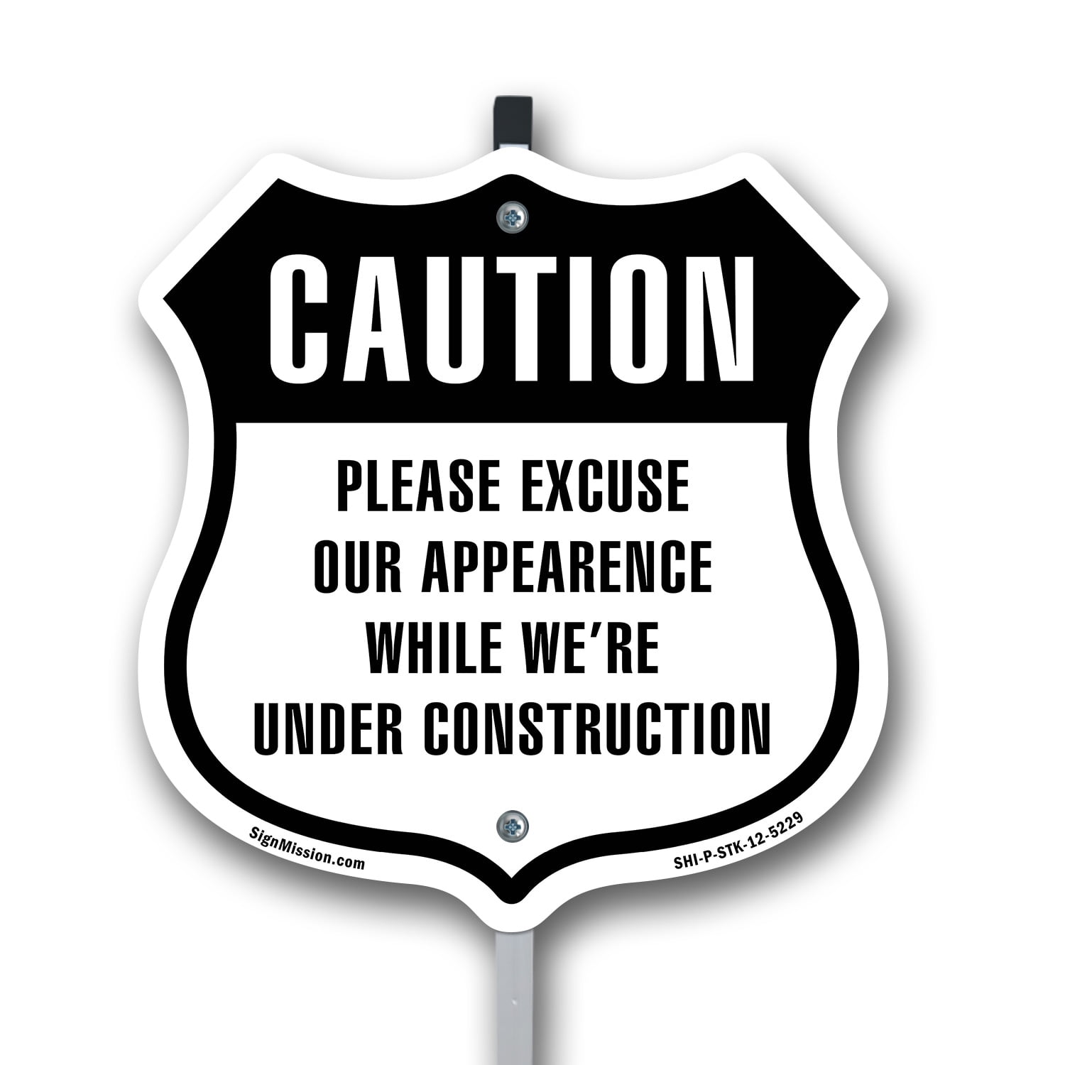Caution Please Excuse Our Appearance Construction 12 inch X 12 inch ...