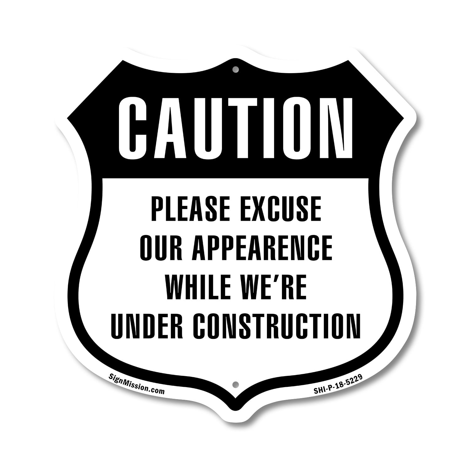 Caution Please Excuse Our Appearance Construction 12 inch X 12 inch ...