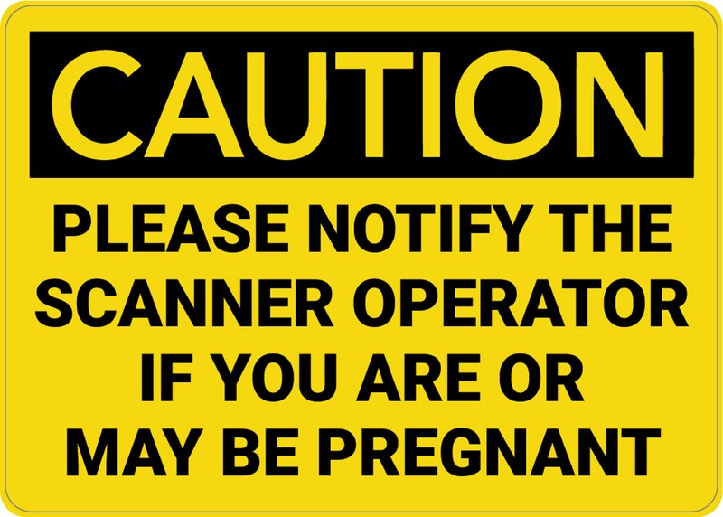 Caution Please Notify Scanner Operator If Pregnant Funny Vintage Tin ...