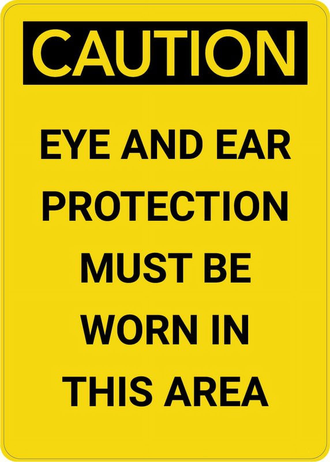 Caution Ppe Eye And Hand Protection Must Be Worn In Area Funny Vintage ...