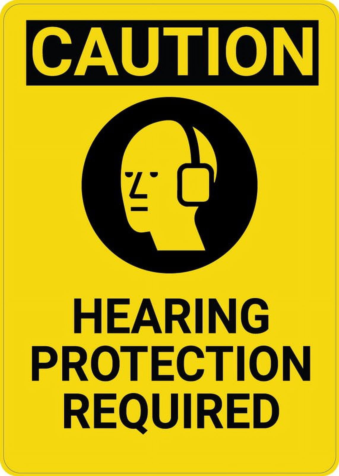 Caution Ppe Hearing Protection Required With Graphic Funny Vintage Tin ...