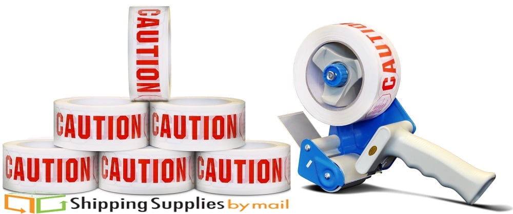 Caution Printed Packing Tape, 2 Mil, Warehouse Safety, 1.88"x 110 Yds 6 ...