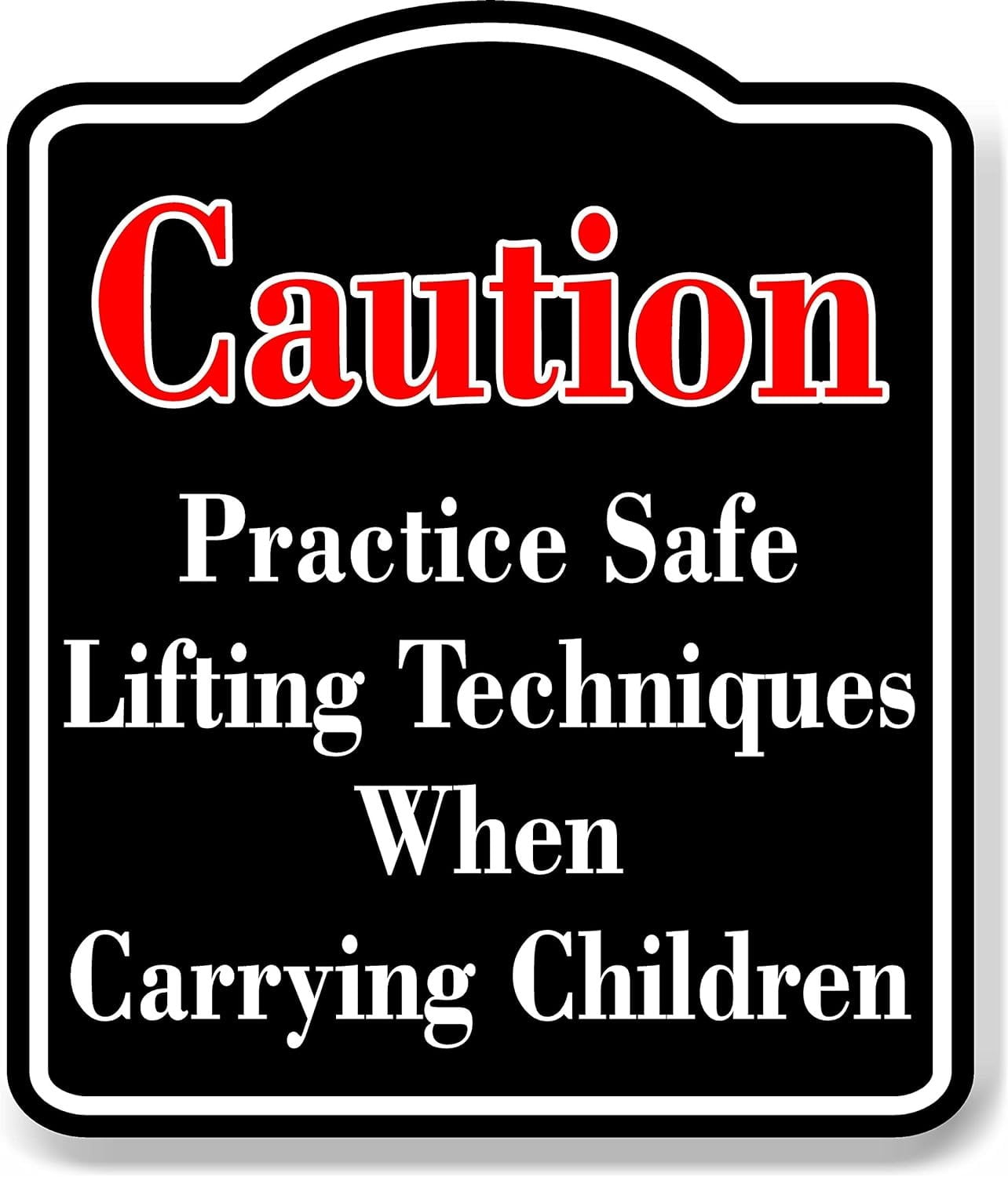 Caution Properly Dispose of Diapers Sanitary Red BLACK Aluminum ...