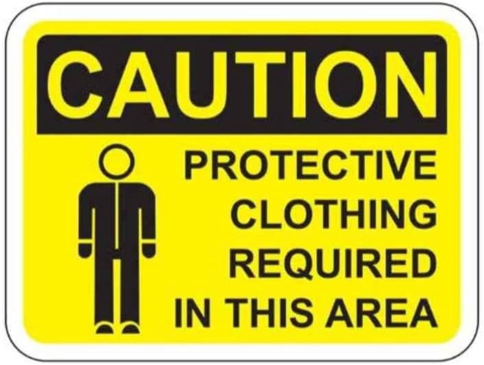 Caution Protective Clothing Safetys & Signals Warning Signs Metal Tin ...