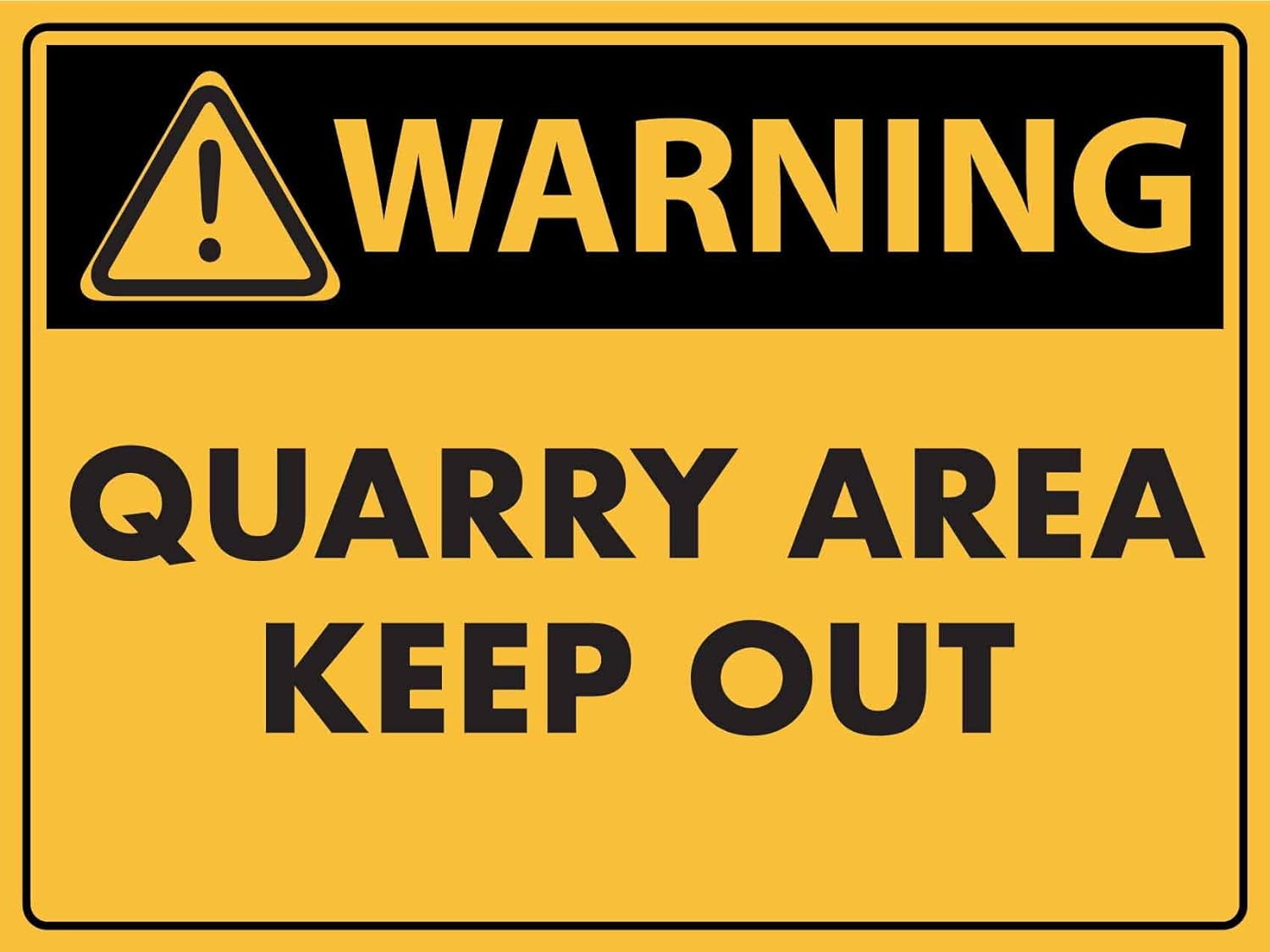 Caution Quarry Area Keep Out Sign Metal Tin Sign12x16 Inches Caution ...