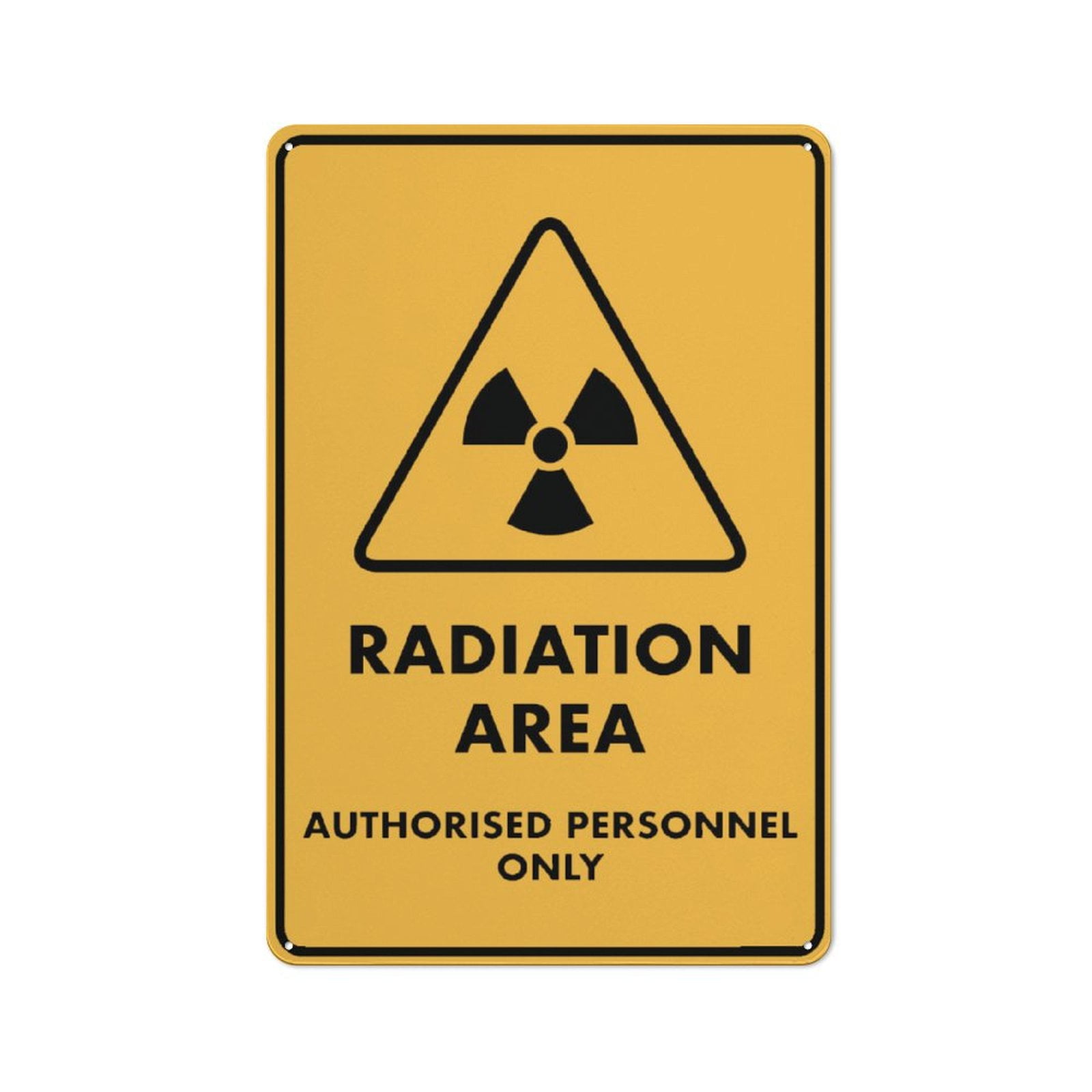 Caution Radiation Area Authorised Personnel Only Sign Warning Tin Sign ...
