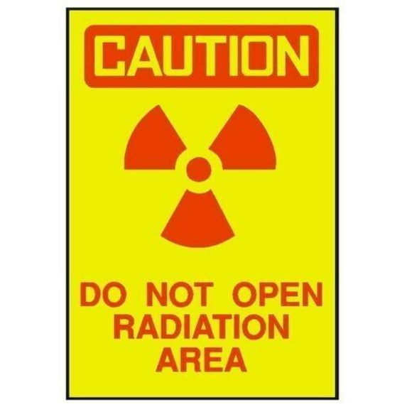 Caution Radiation Area Metal Aluminum Sign Safety Decal Sign Size: 8 x ...