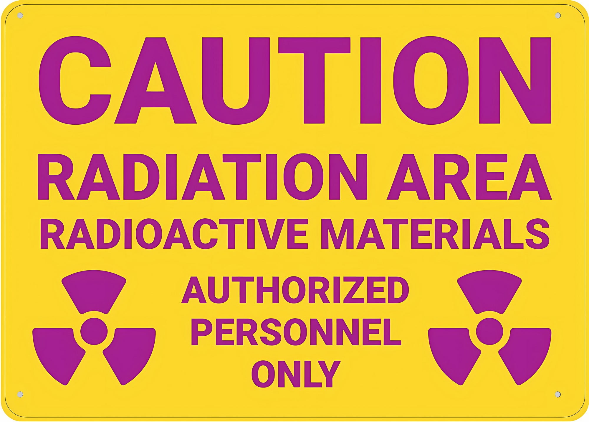 Caution Radiation Area Radioactive Materials Sign - 12×8 Inches, Rust ...