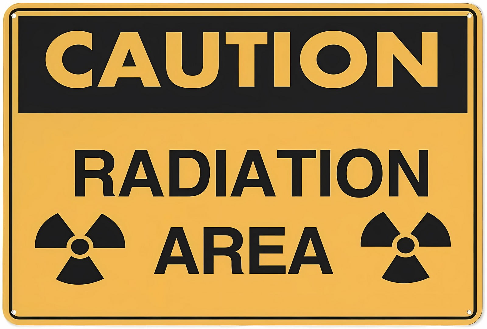 Caution Radiation Area Reflective Aluminum Warning Sign 12 x 8 Inches ...