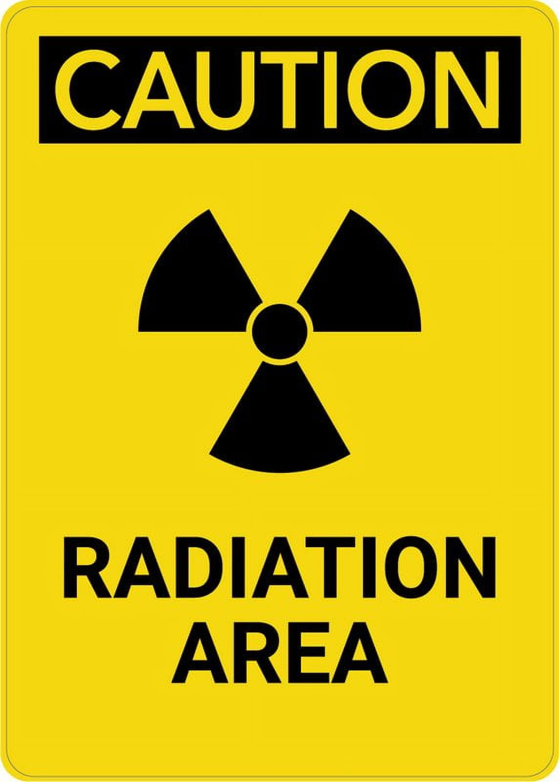Caution Radiation Area Retro Aluminum Sign Metal Tin Sign Vintage Style ...