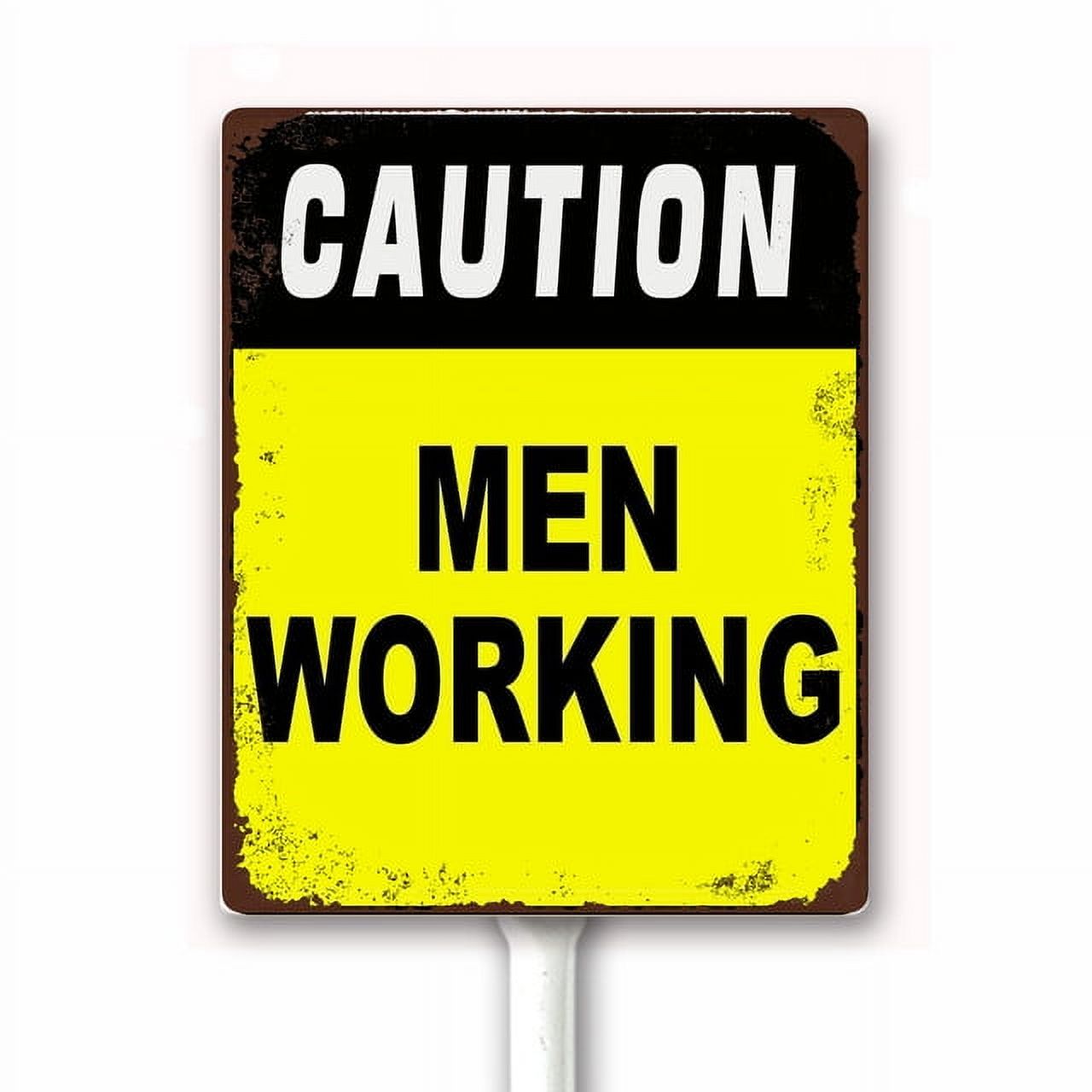 Caution Radiation Area Rustic Yard Sign for Outdoor, 7" X 8.8" Yellow ...