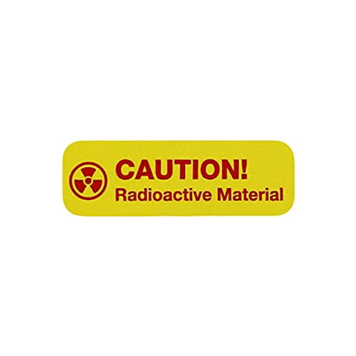 Caution Radioactive Material Medical Healthcare Labels, 0.5 x 1.5 Inch ...