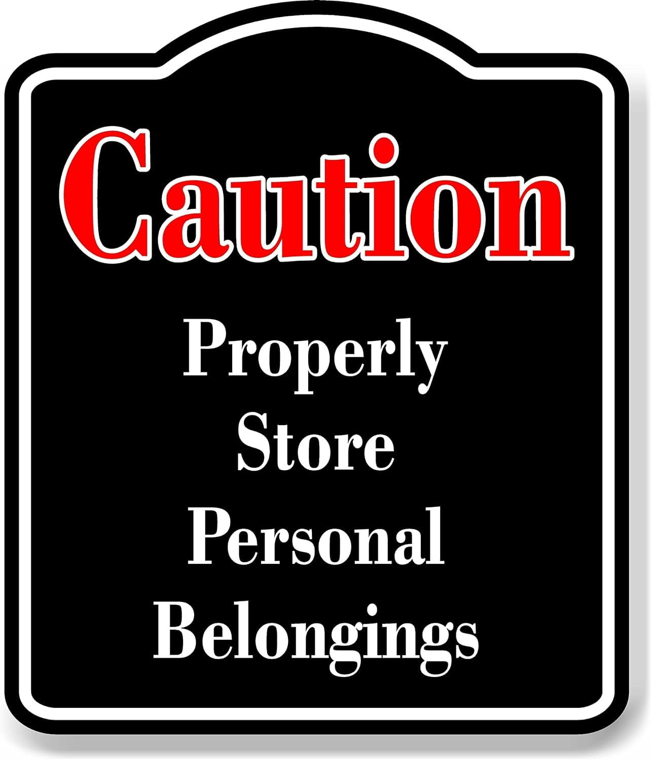 Caution Regularly Check for Potential Hazards Red BLACK Aluminum ...