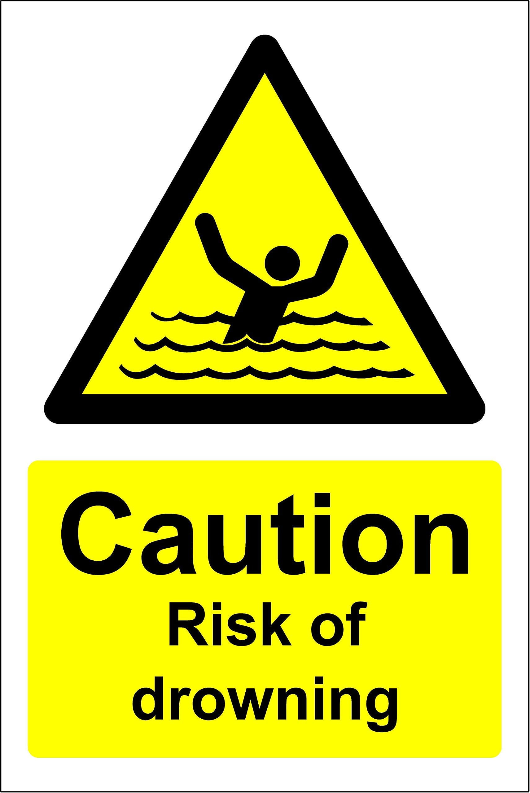 Caution Risk of Drowning Warning Safety Sign Tin Sign Metal Signs ...