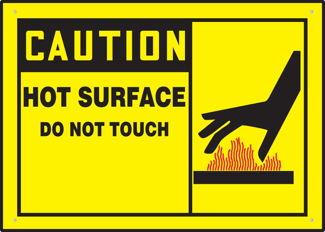 Caution Safety Label Hot Surface Do Not Touch Signs Outdoor, Uv Printed ...