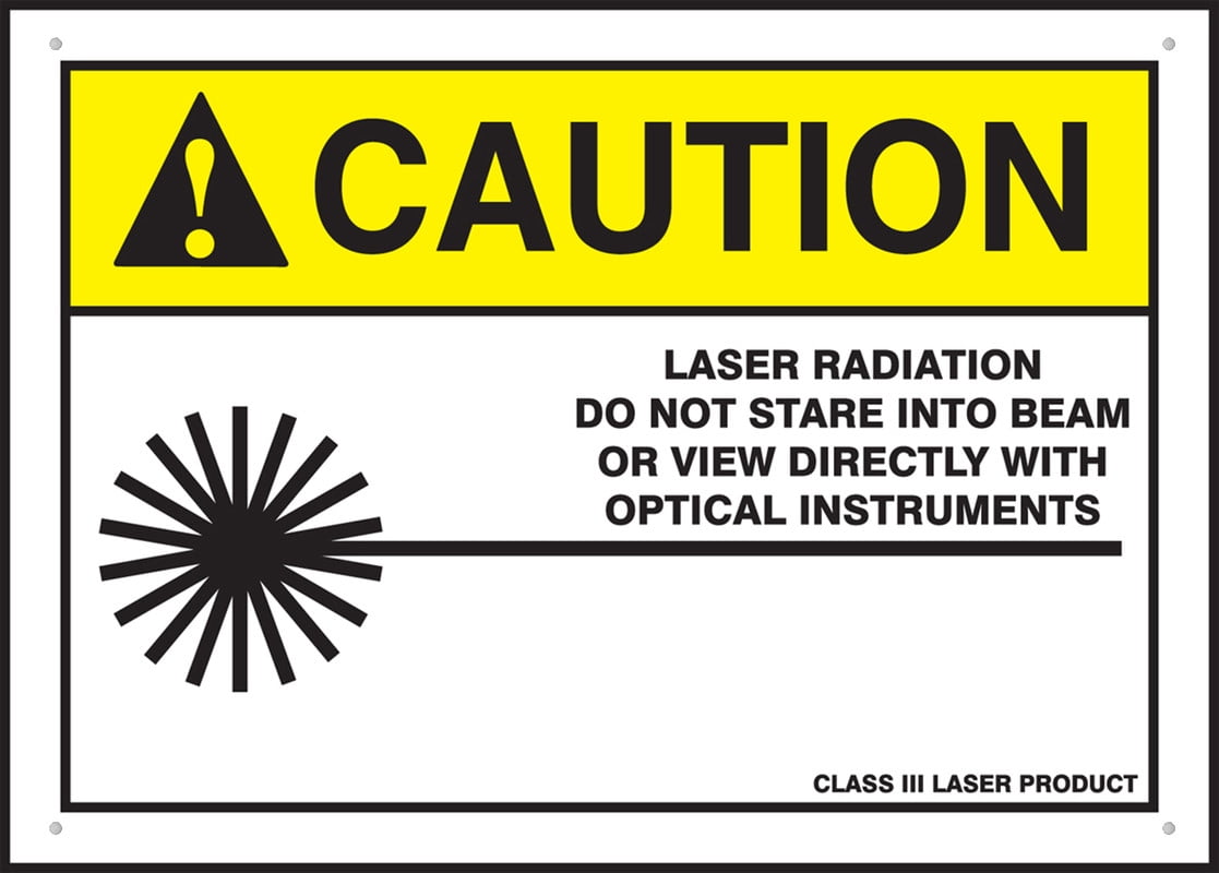 Caution Safety Label Laser Radiation Do Not Stare Into Beam Or View ...