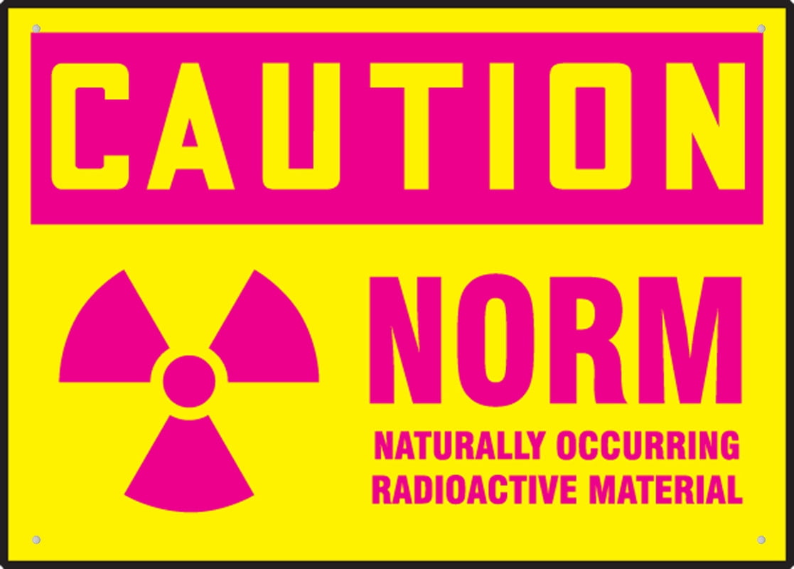 Caution Safety Label Norm Naturally Occurring Radioactive Material ...