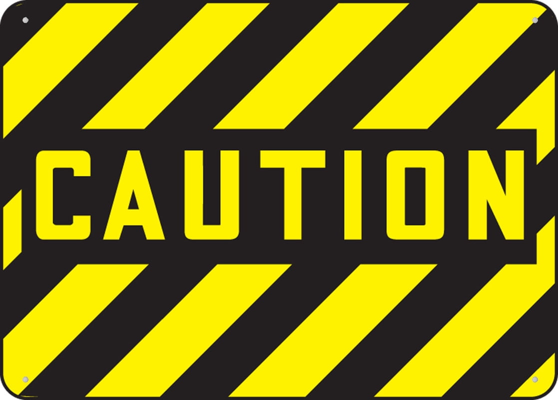 Caution Safety Sign Caution Outdoor Metal Sign - 12 X 8 Metal Signs For ...