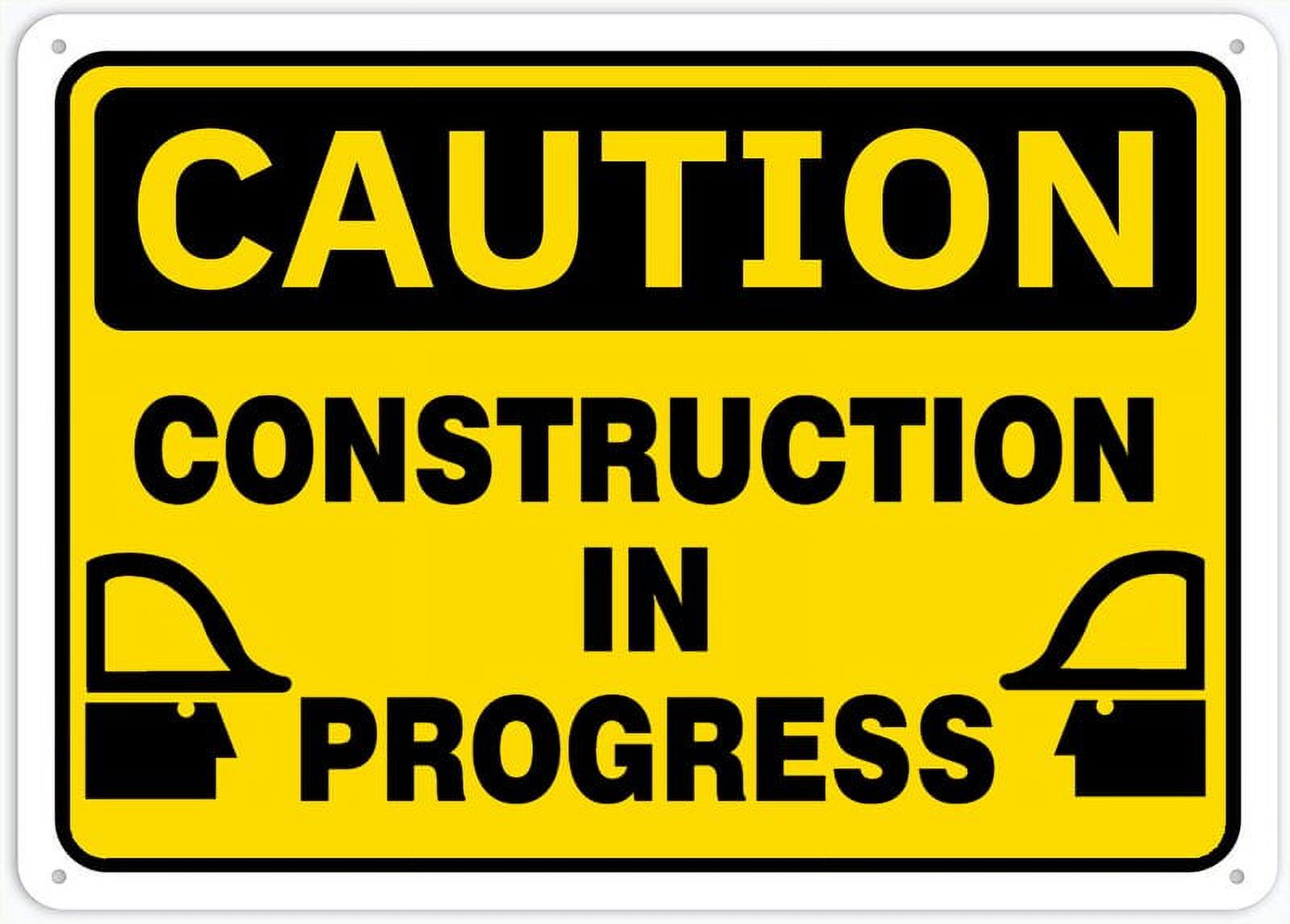 Caution Safety Sign Construction In Progress Sign Safety Restriction ...