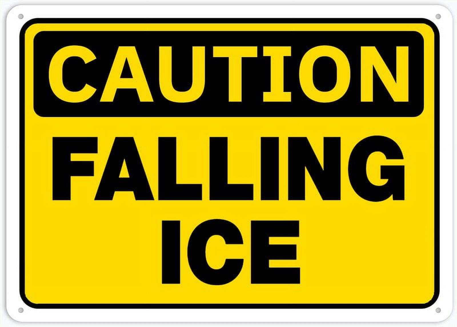 Caution Safety Sign Falling Ice Retro Aluminum Sign Metal Tin Sign ...
