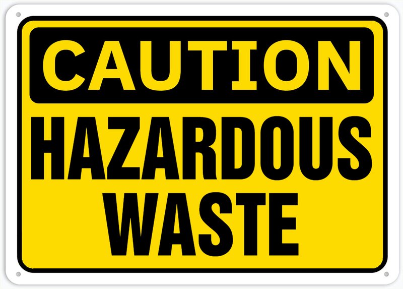 Caution Safety Sign Hazardous Waste Retro Aluminum Sign Metal Tin Sign ...
