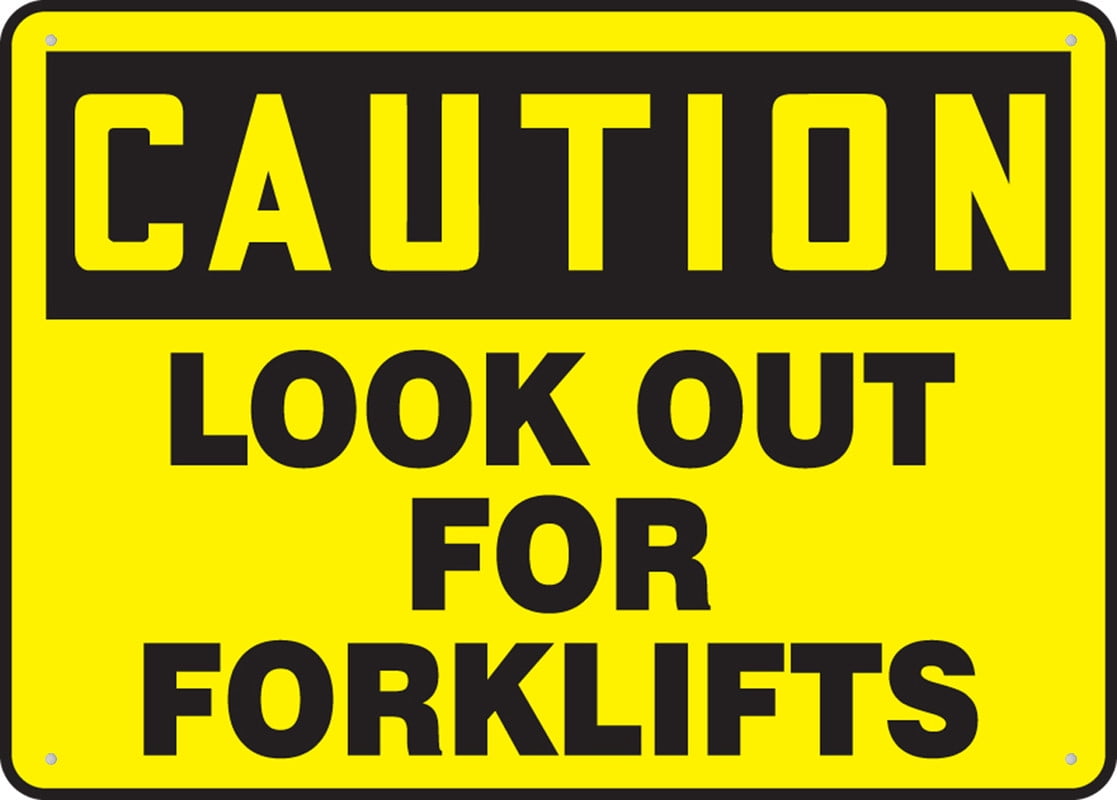 Caution Safety Sign Look Out For Forklifts 8"X12" Rust Free Aluminum ...