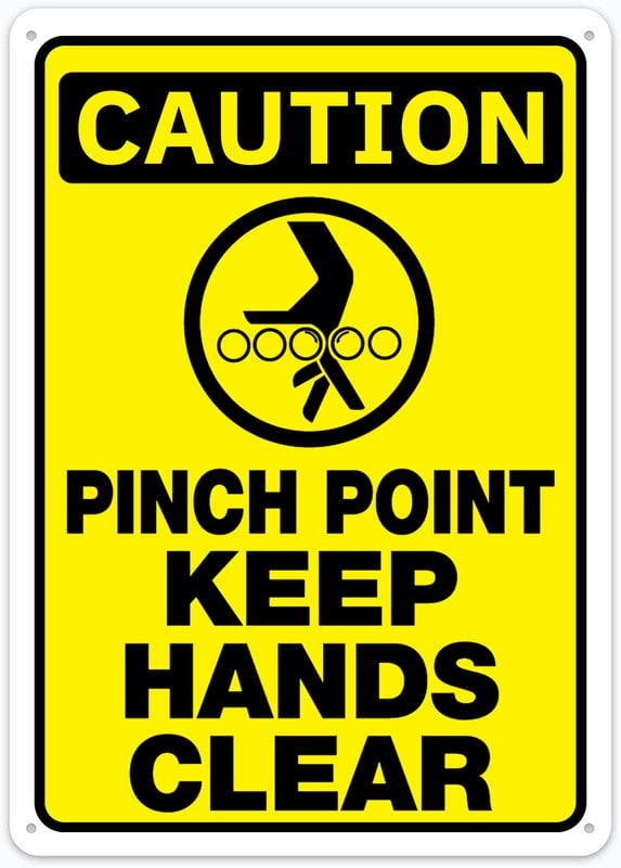 Caution Safety Sign Pinch Point Keep Hands Clear Retro Vintage Sign ...