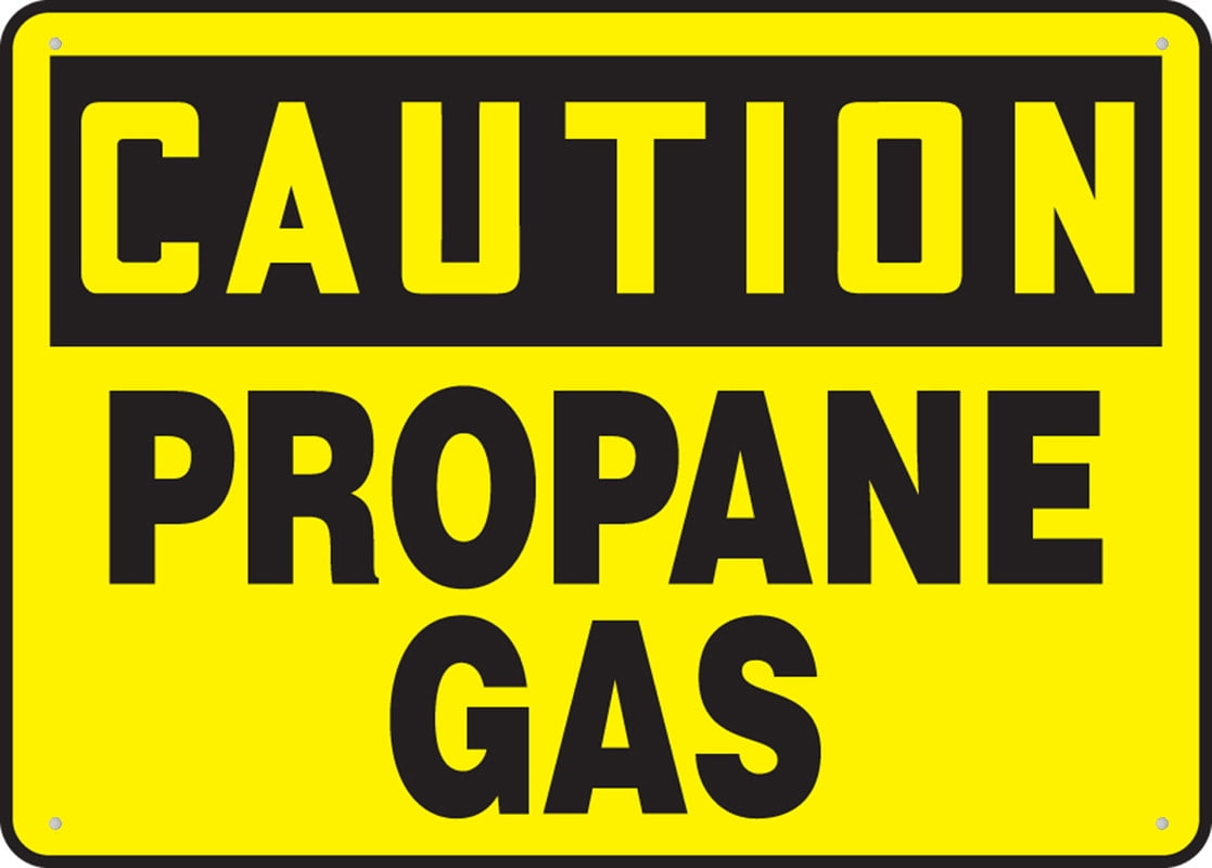 Caution Safety Sign Propane Gas Metal 12X8 Inch Rust Free Aluminum, Uv ...