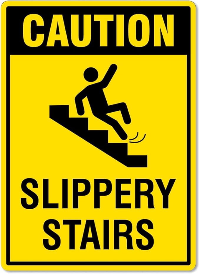 Caution Safety Signs Metal Tin Sign 8x12 Inch Clear Warning for Home ...