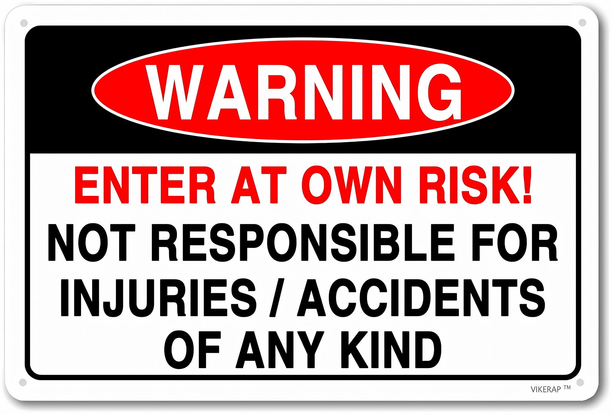 Caution Safety Signs,Warning Signs 8"x12" - For Home Living Room Man ...