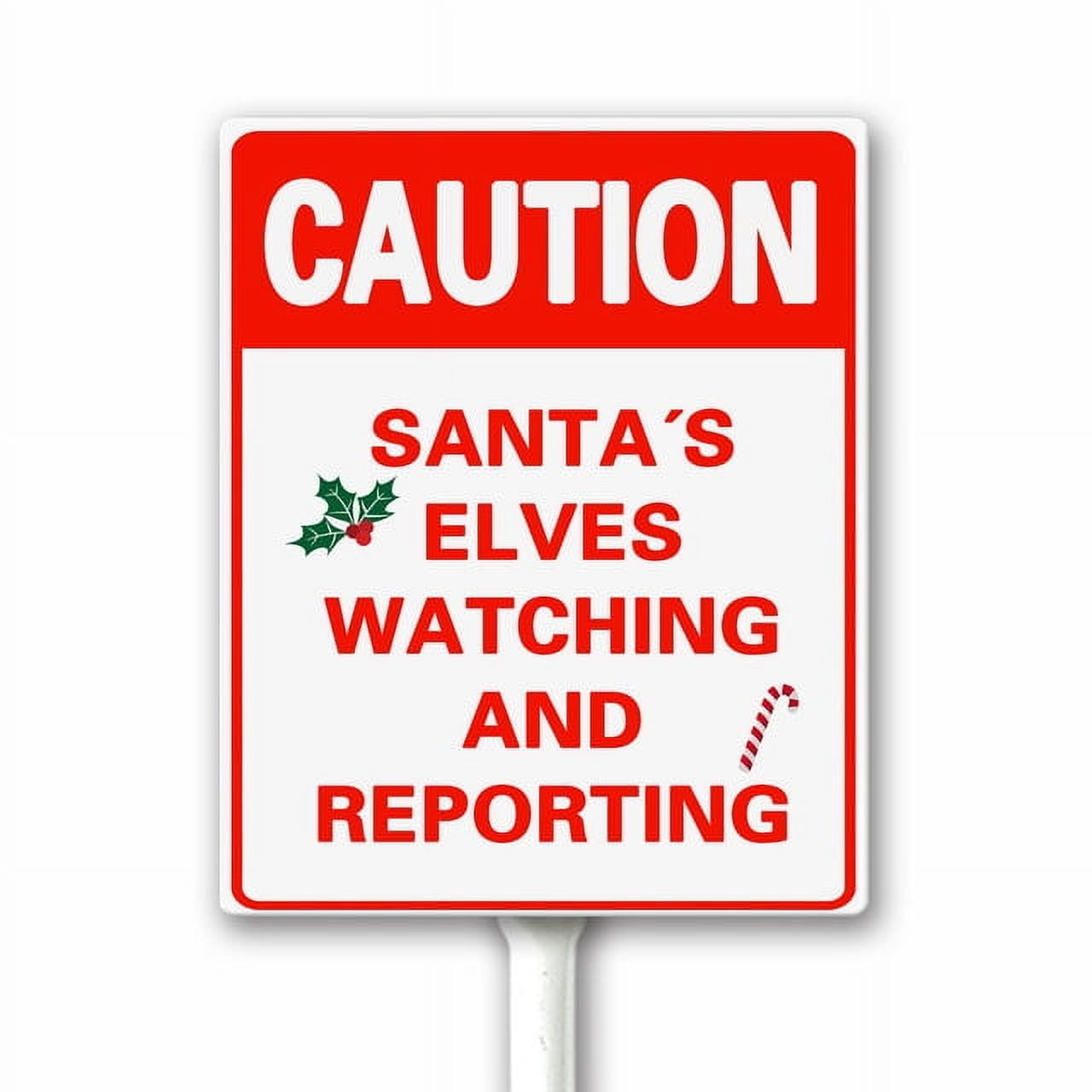 Caution Santa's Elves Watching And Reporting Funny Christmas Yard Sign ...