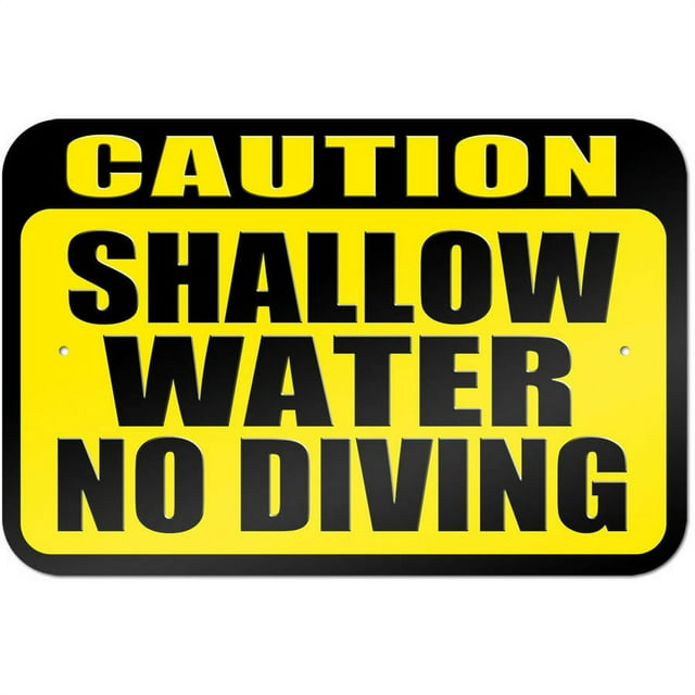 Caution Shallow Water No Diving Sign - Walmart.com