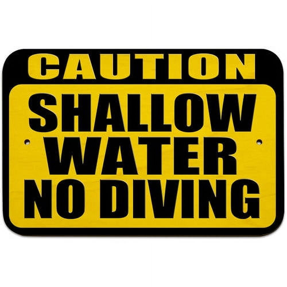 Caution Shallow Water No Diving Sign - Walmart.com