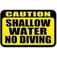Caution Shallow Water No Diving Sign - Walmart.com