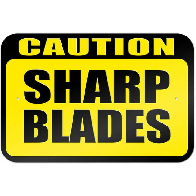 Caution Sharp Blades Sign - Walmart.com