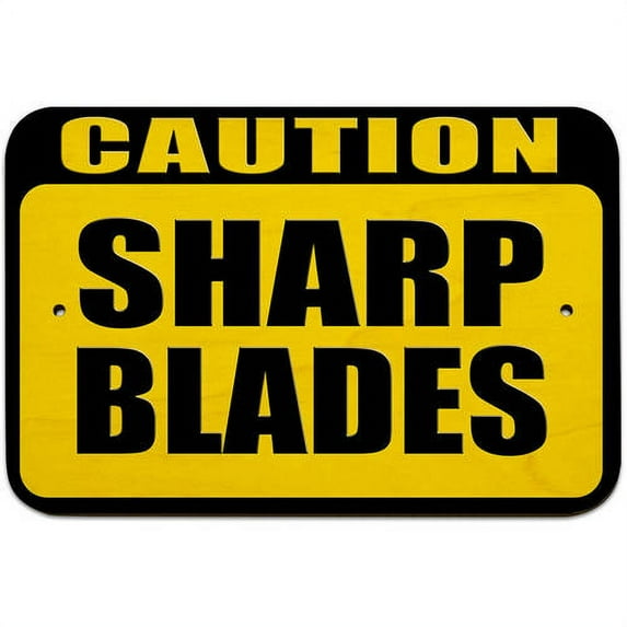 Caution Sharp Blades Sign - Walmart.com