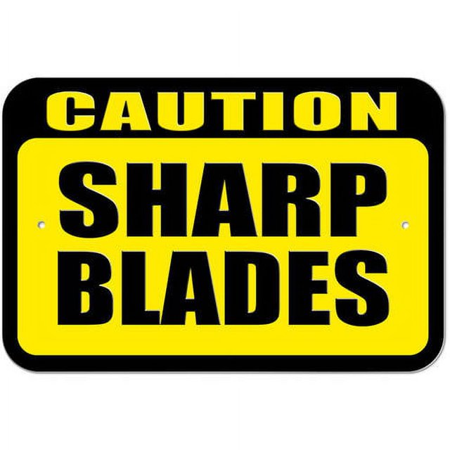Caution Sharp Blades Sign - Walmart.com