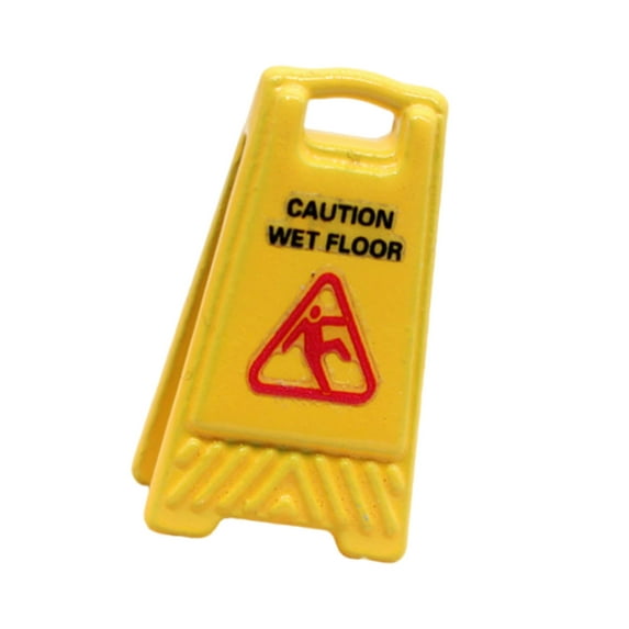 Caution Sign For 1/12 Scale Doll House Kitchen Restaurant Scene Display Accessories Miniature ...