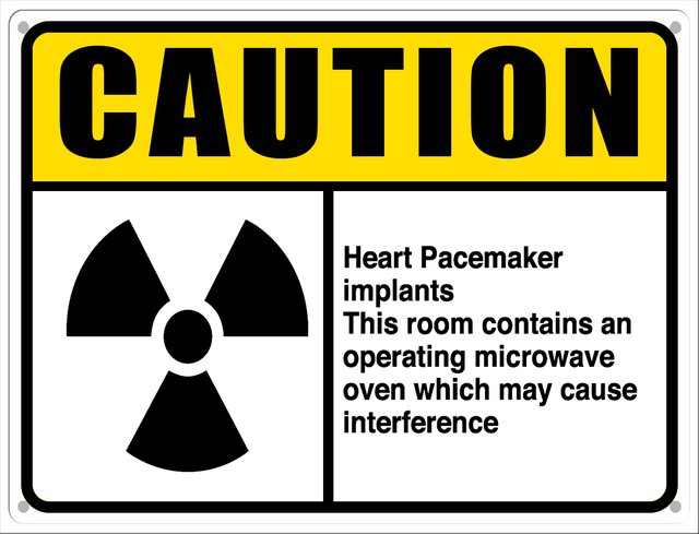 Caution Sign Heart Pacemaker Implants This Room Aluminum Tin Sign For ...