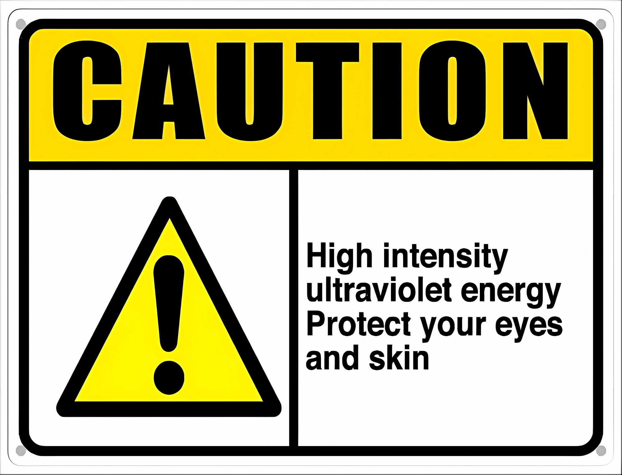 Caution Sign High Intensity Ultraviolet Energy Aluminum Tin Sign 8"x12 ...