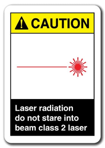 Caution Sign - Laser Radiation Do Not Stare Into Beam Class 2 Laser 7 ...
