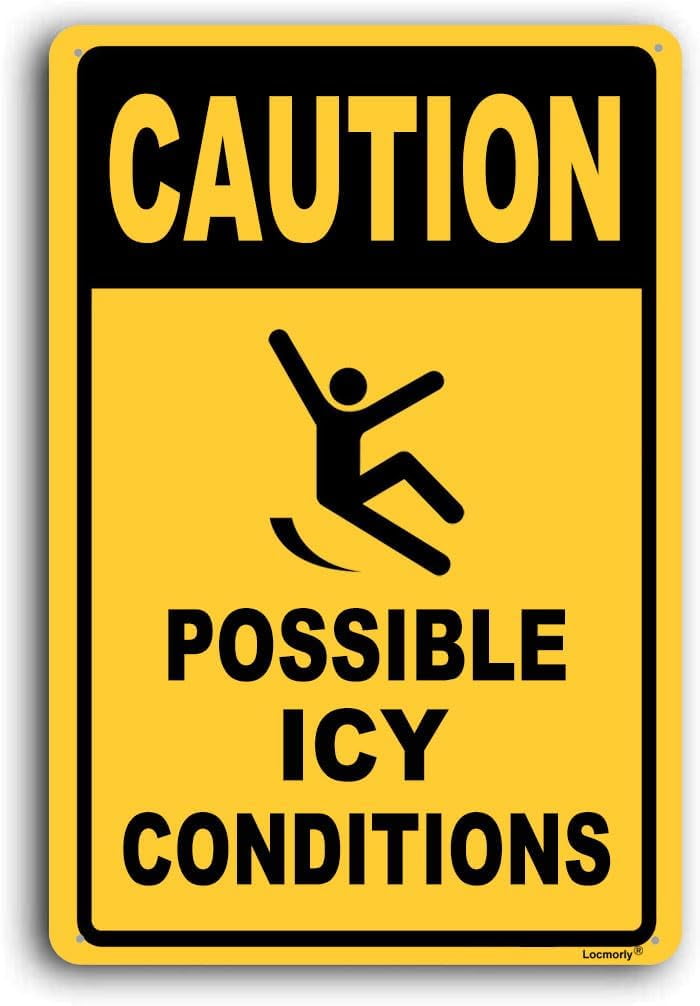 Caution Sign, Possible Icy Conditions Sign, 12x16 Inch, Aluminum Sign ...