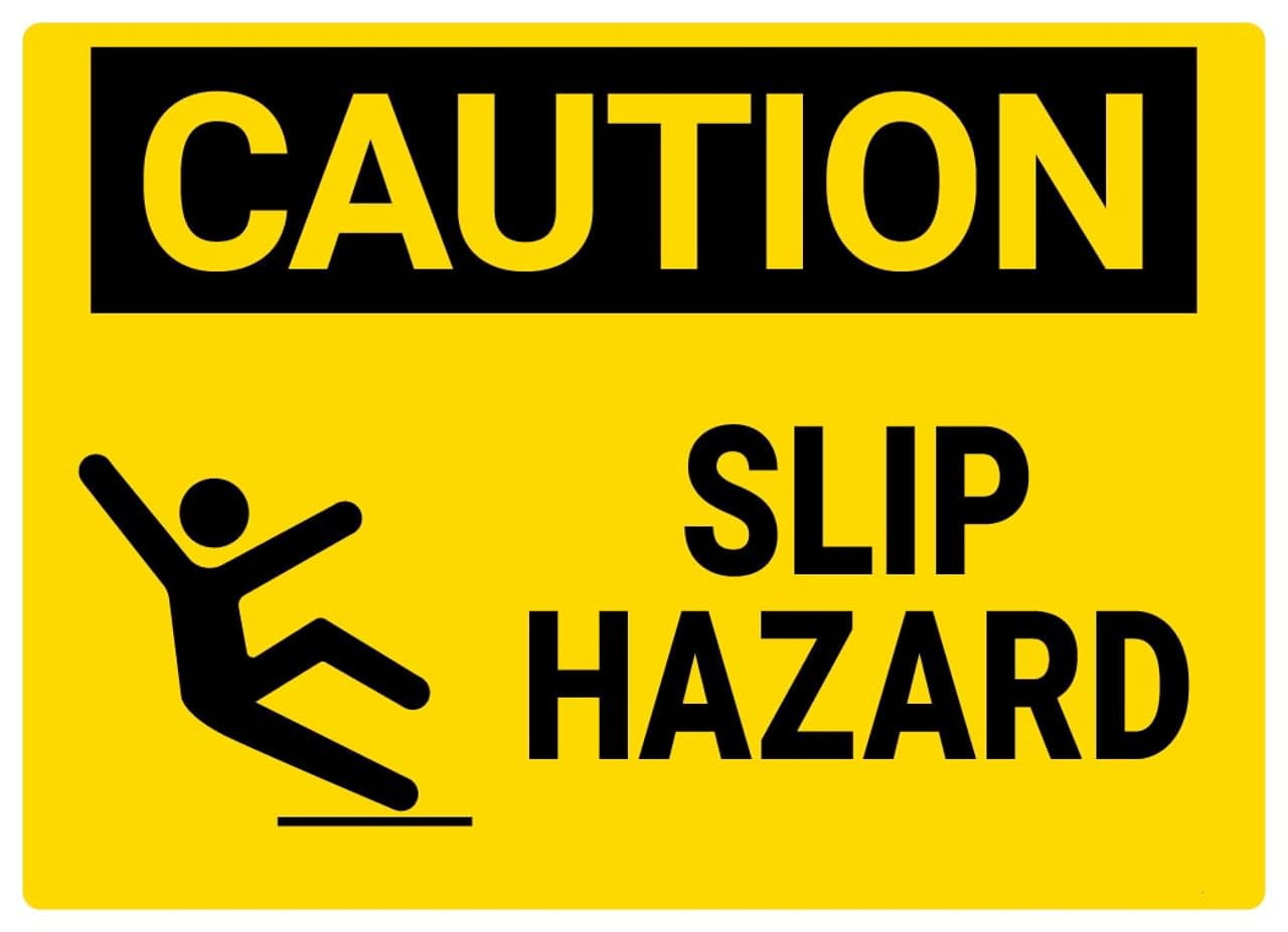 Caution Sign - Slip Hazard Signs/Safety Signs Metal Sign Danger Warning ...