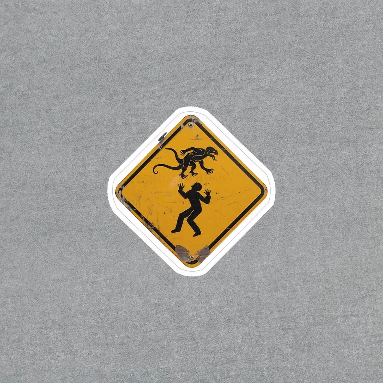 Caution Sign Sticker: Stick Figure Hanging Silhouette Decalphone Decal ...