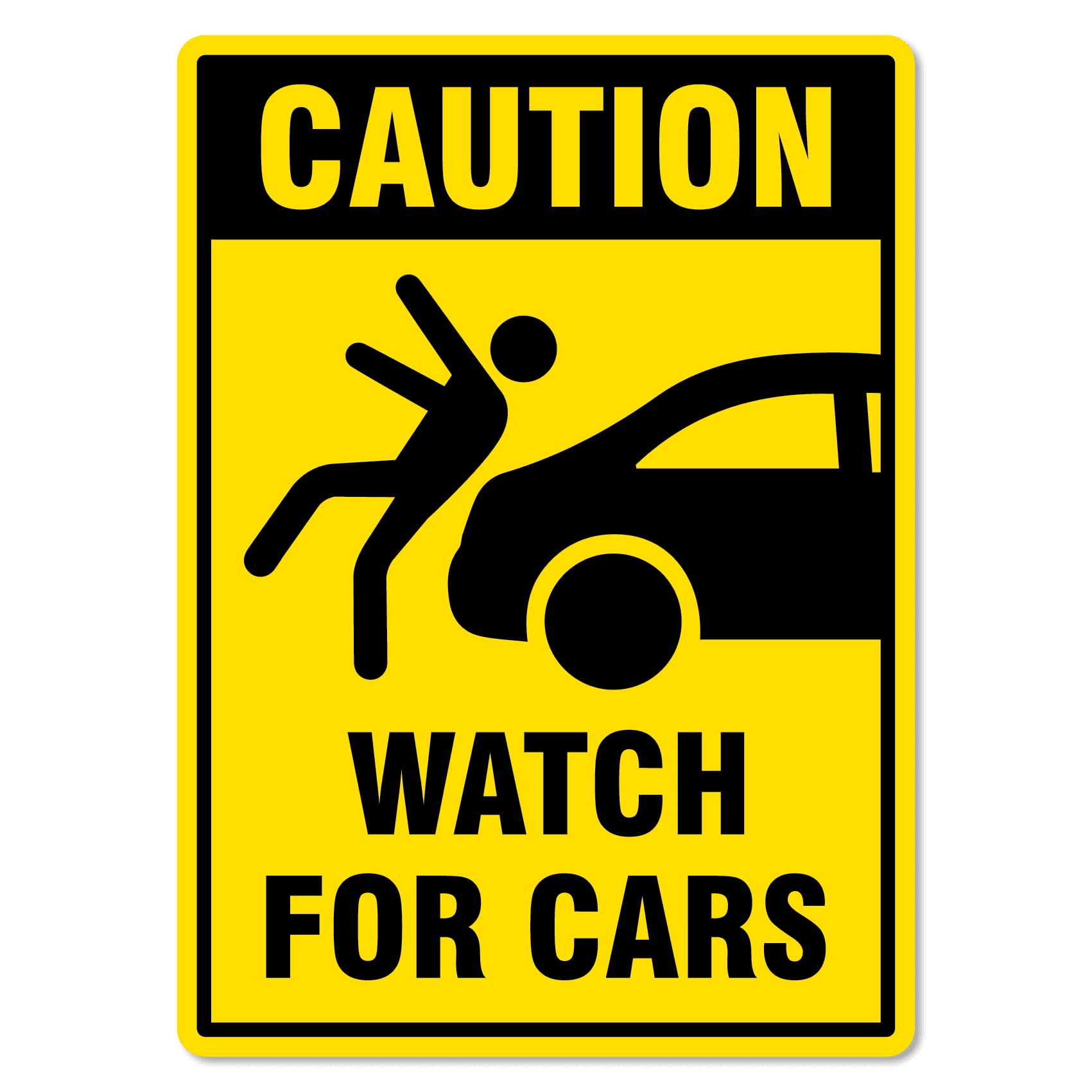 Caution Sign – Watch For Cars Traffic and Parking Parking Signs Metal ...