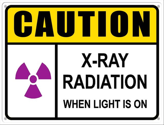 Caution Sign X Ray Radiation When Light Is On Sign Aluminum Tin Sign ...